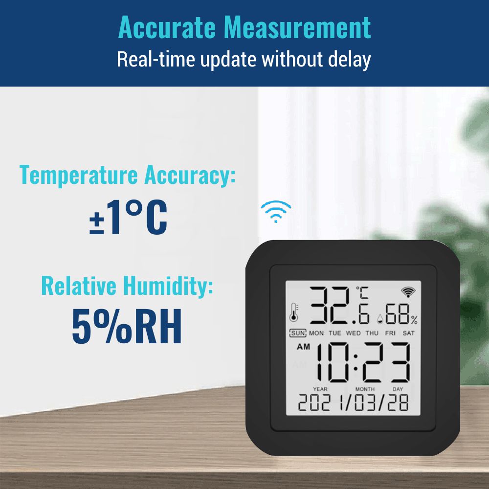 Temperature/Humidity Sensor with Display + IR - WiFi - Genie Automata